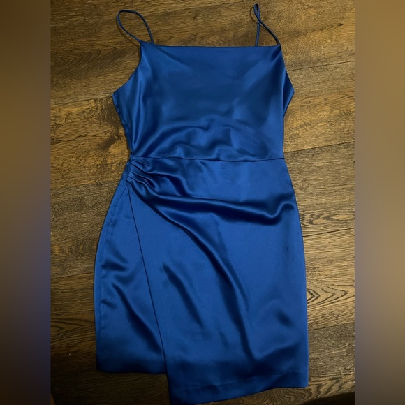 Zara | Dresses | Zara Royal Blue Satin Slip Dress | Poshmark